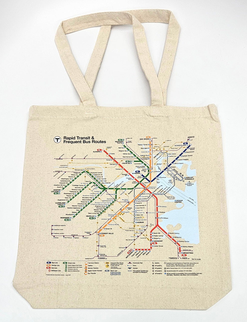 Boston MBTA Map Canvas Tote Bag – MBTAgifts