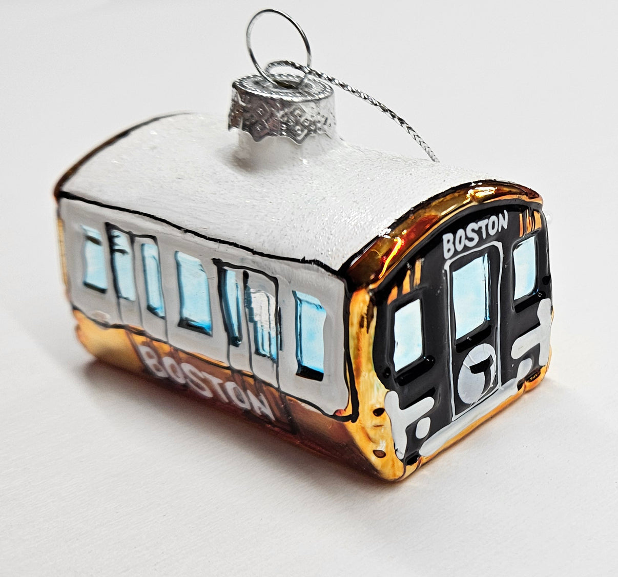 Boston MBTA Orange Line Subway Car Glass Ornament – MBTAgifts