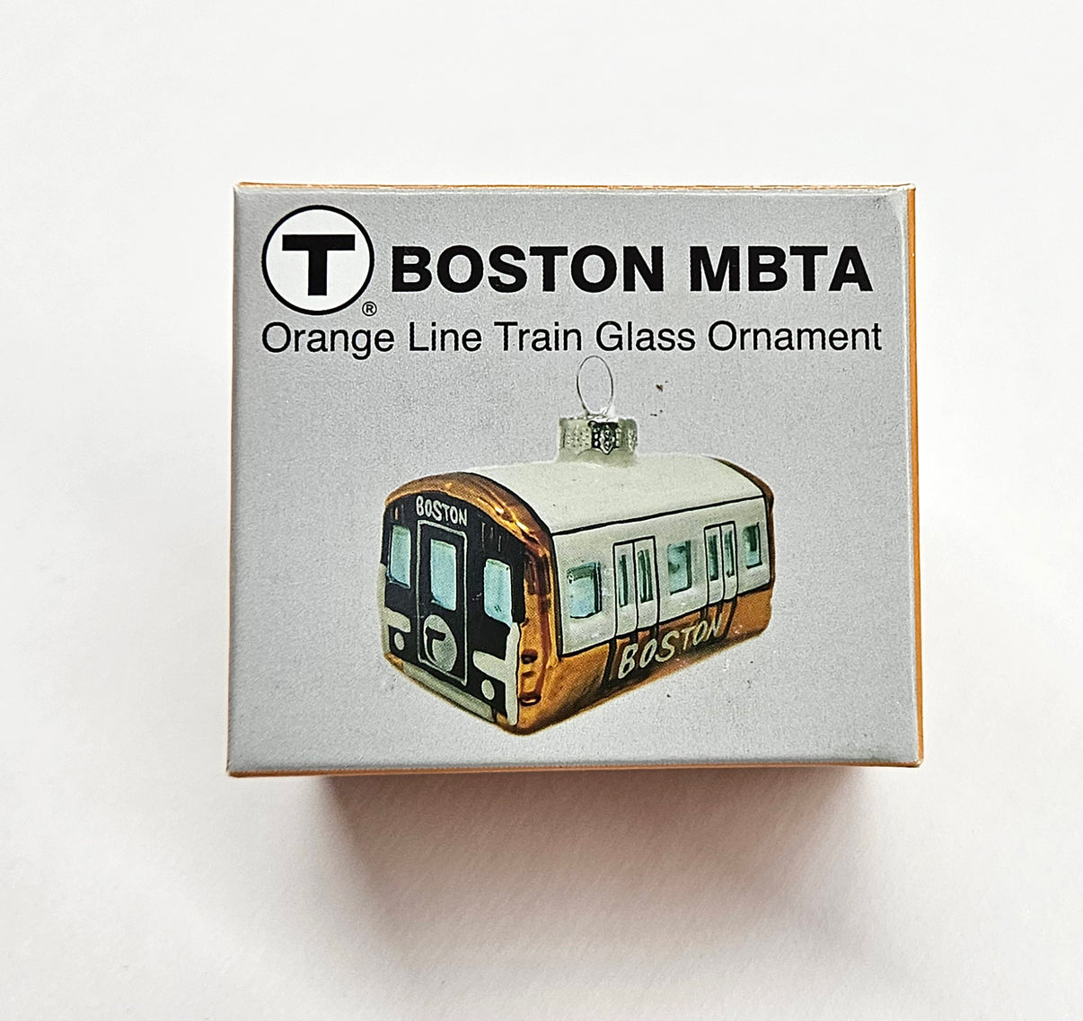 Boston MBTA Orange Line Subway Car Glass Ornament – MBTAgifts