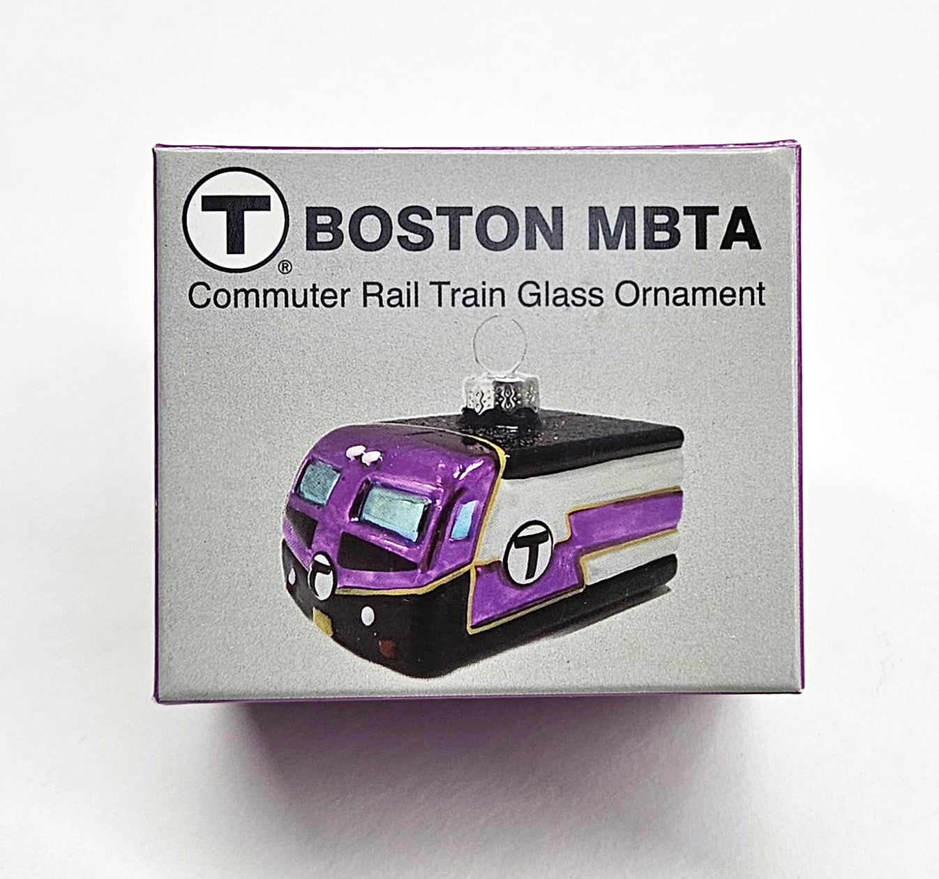 Boston MBTA Commuter Rail Locomotive Glass Ornament – MBTAgifts