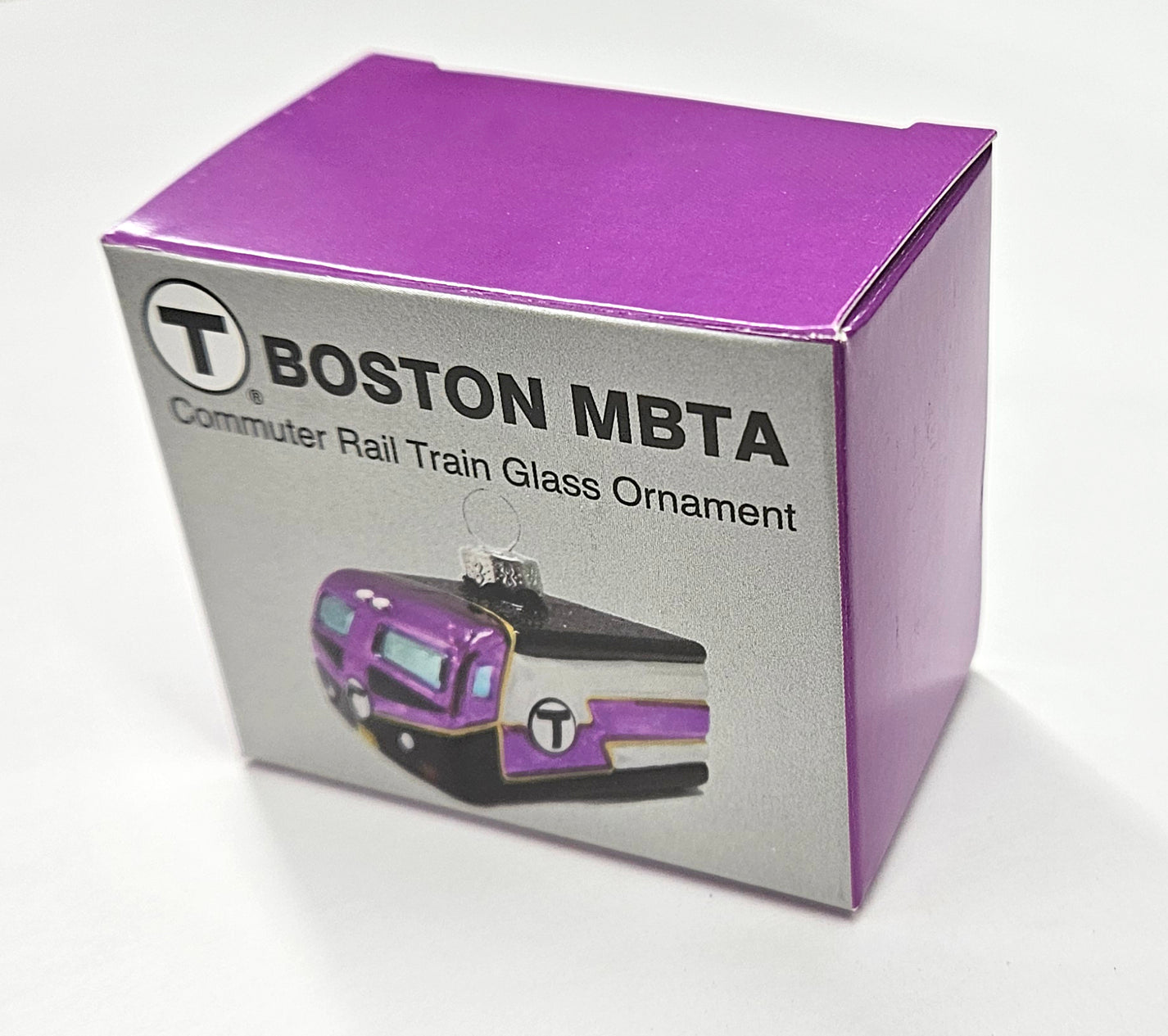 Boston MBTA Commuter Rail Locomotive Glass Ornament – MBTAgifts