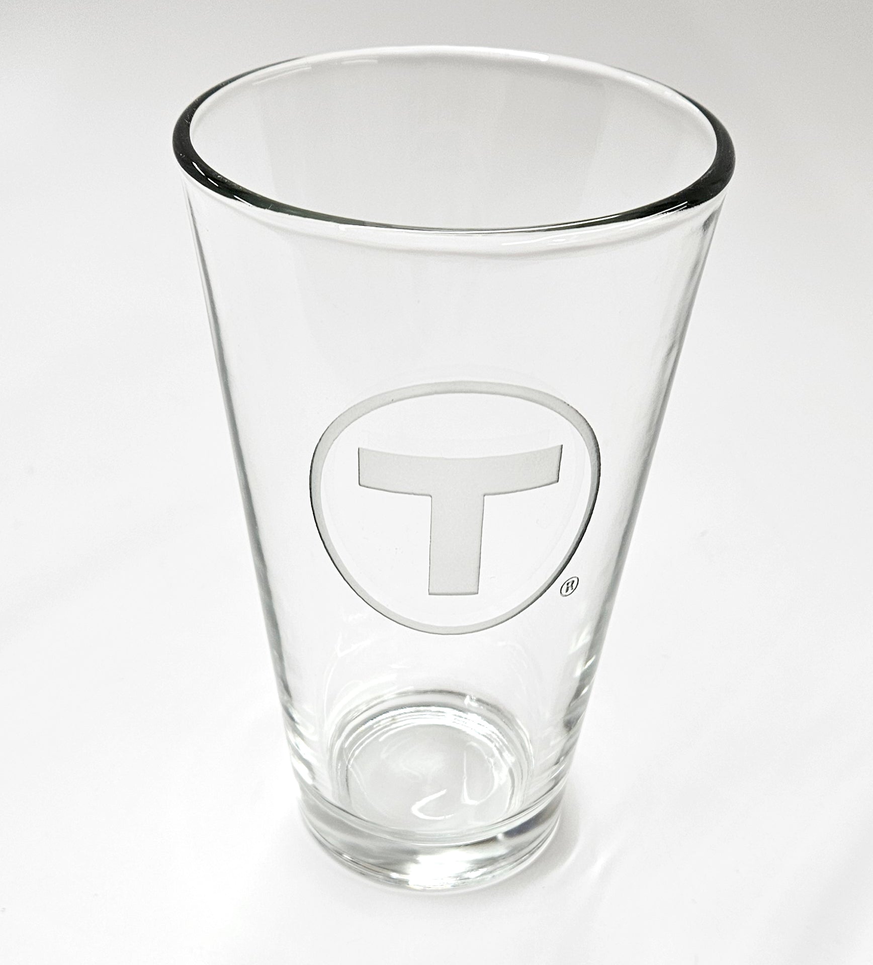 Boston MBTA T Logo Pint Glass – MBTAgifts