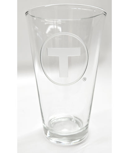 Boston MBTA T Logo Pint Glass – MBTAgifts