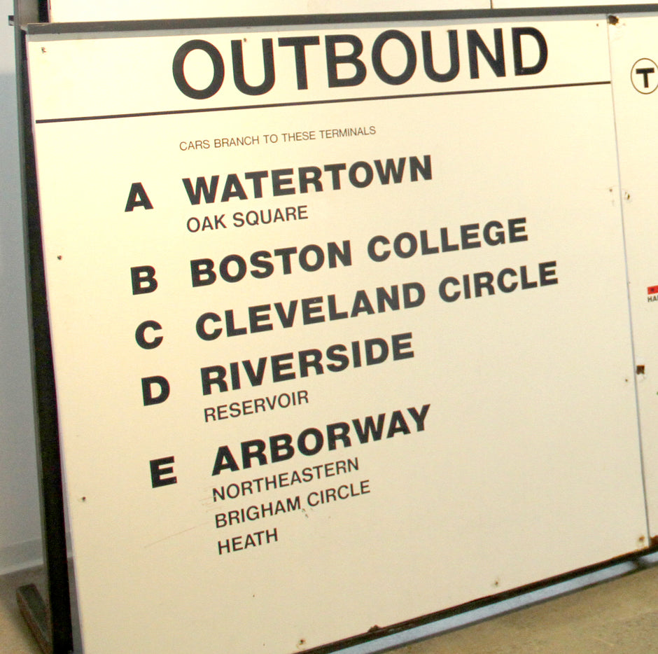 Decommissioned Boston Transit Signage – MBTAgifts