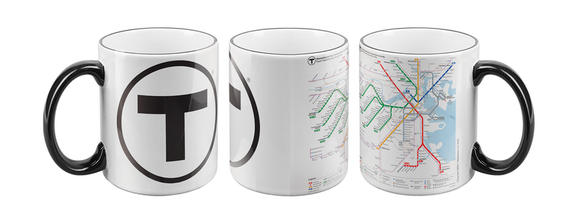 MBTA T LOGO with RAPID TRANSIT MAP Mug – MBTAgifts