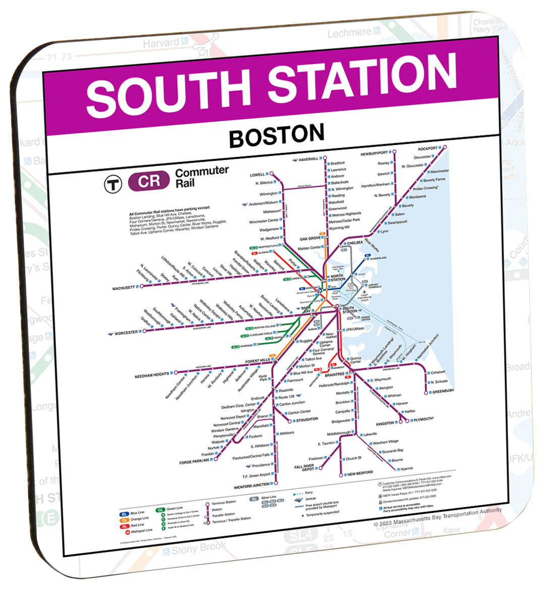 MBTA Boston South Station Commuter Rail Coaster (2025) – MBTAgifts