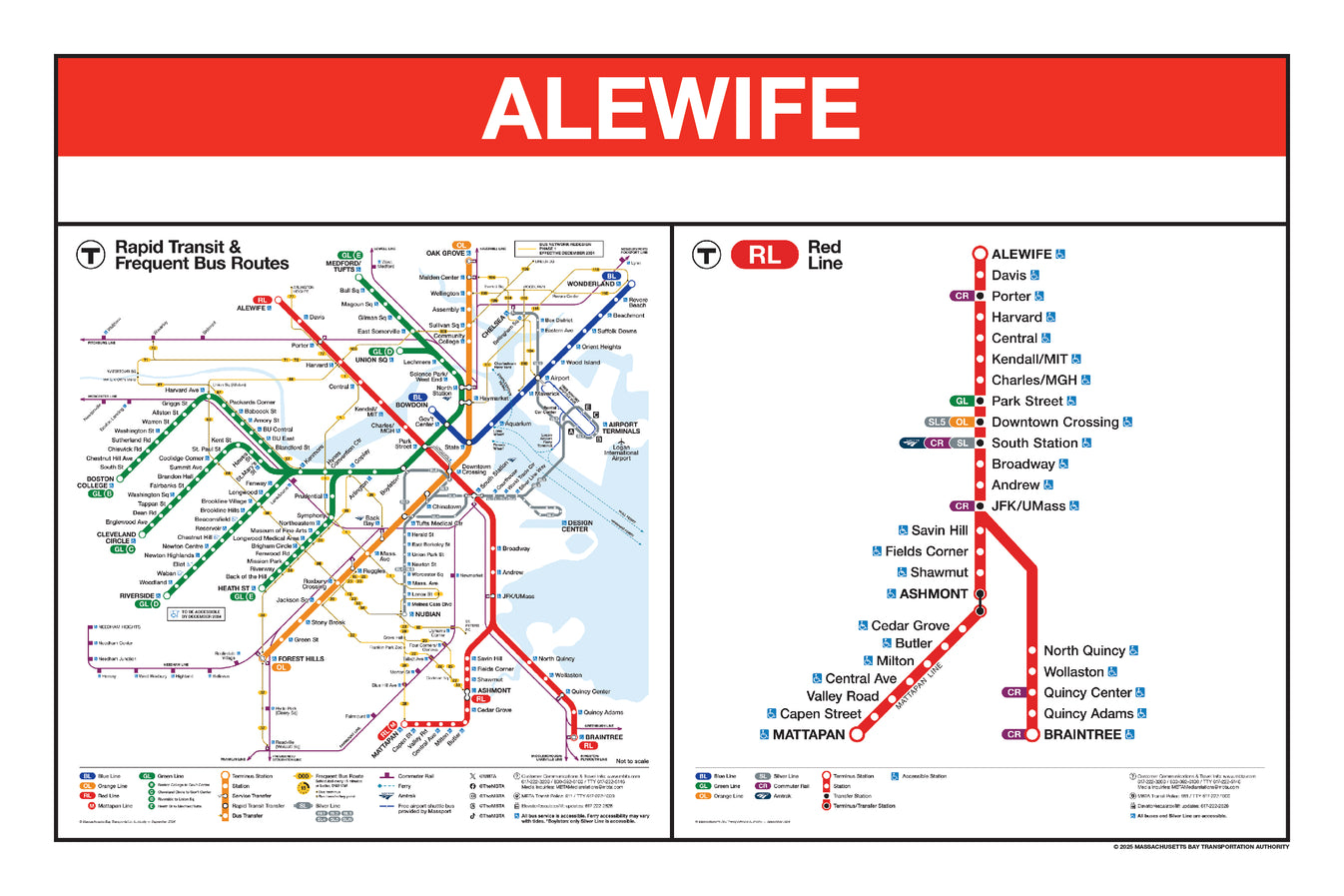 Boston MBTA Red Line Station Panel Prints (A-J) – MBTAgifts