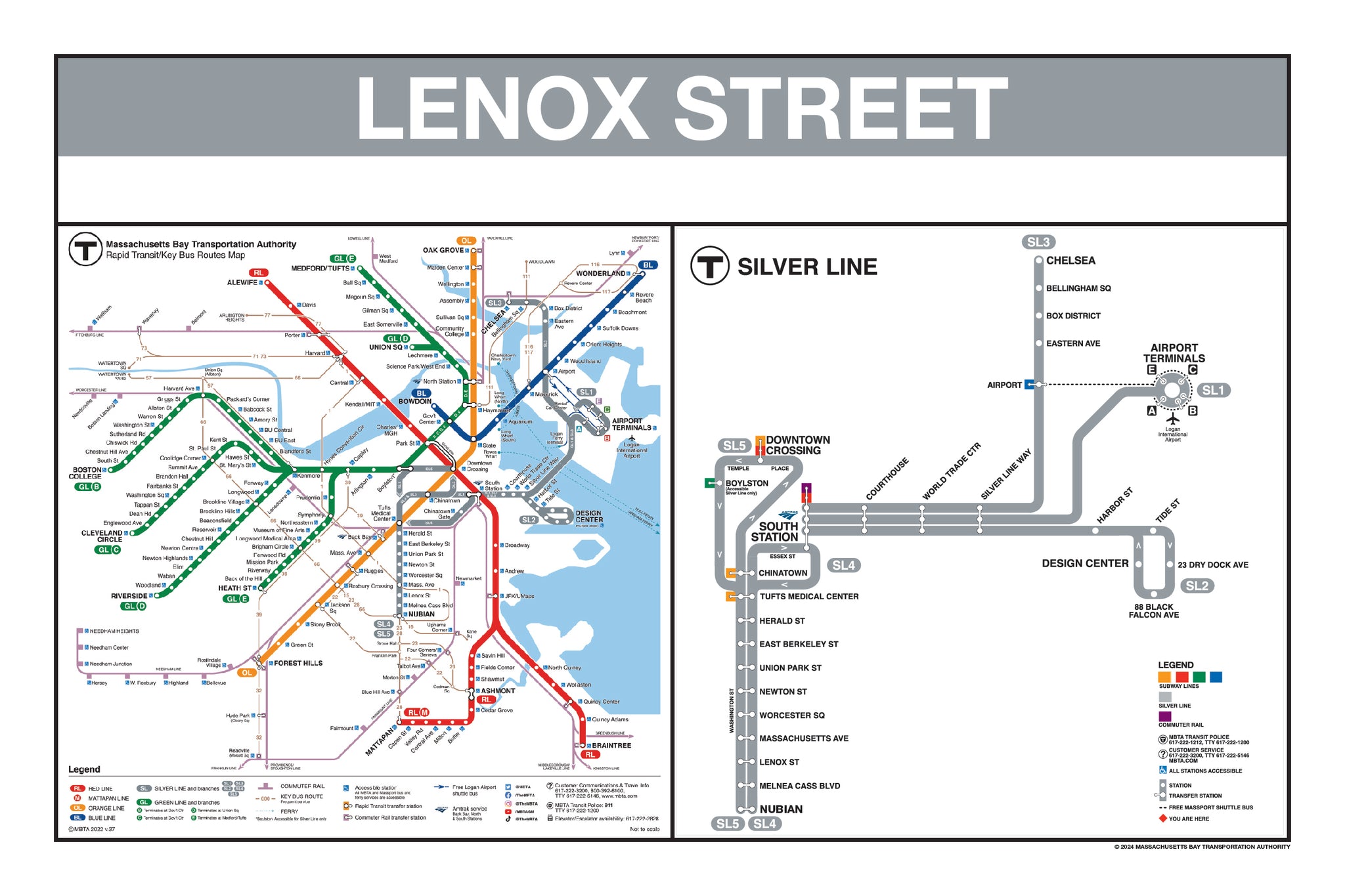 MBTA Silver Line Station Panel Prints (18"x24") – MBTAgifts
