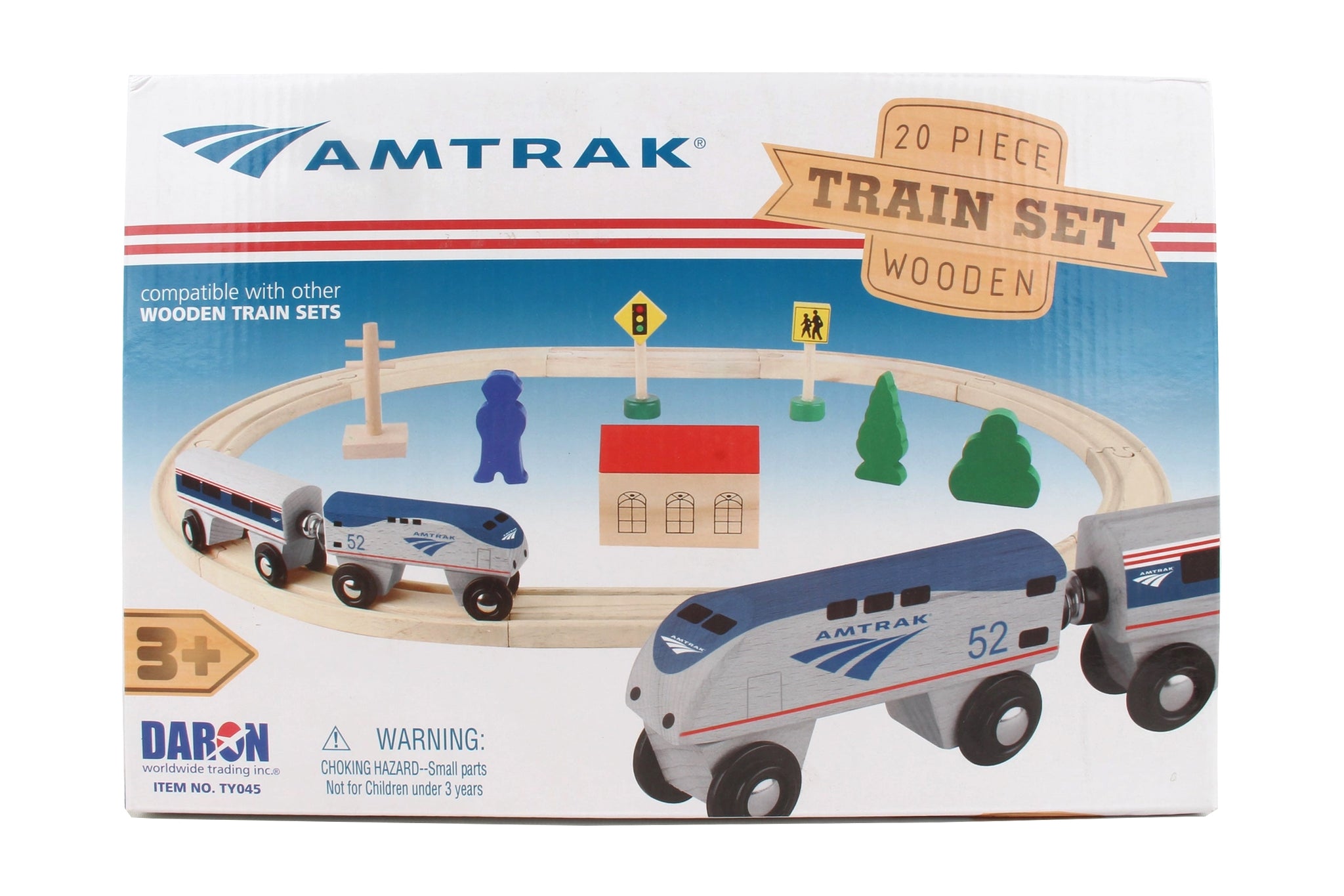 AMTRAK 20 Piece Wooden Toy Train Set – MBTAgifts