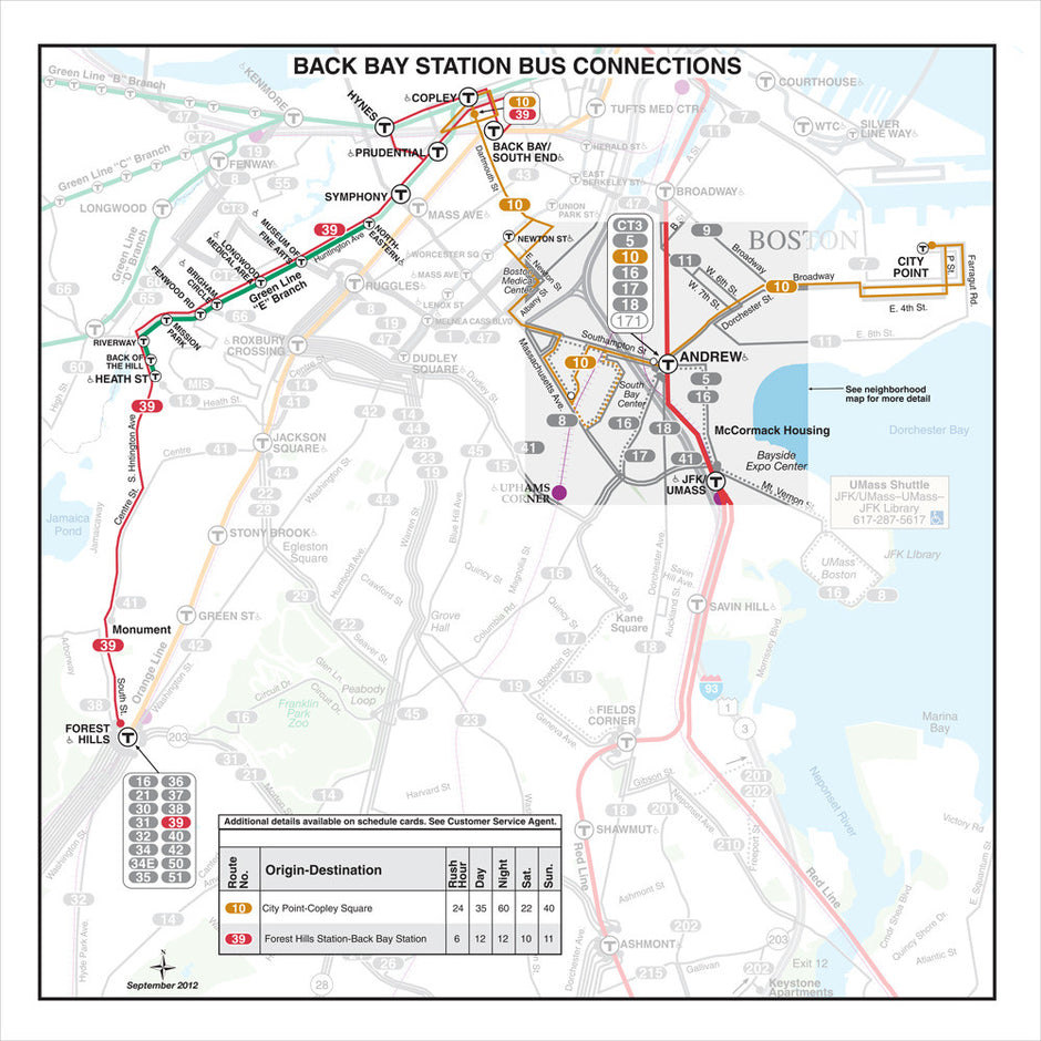 Prints: MBTA Station Bus Connections Map – MBTAgifts