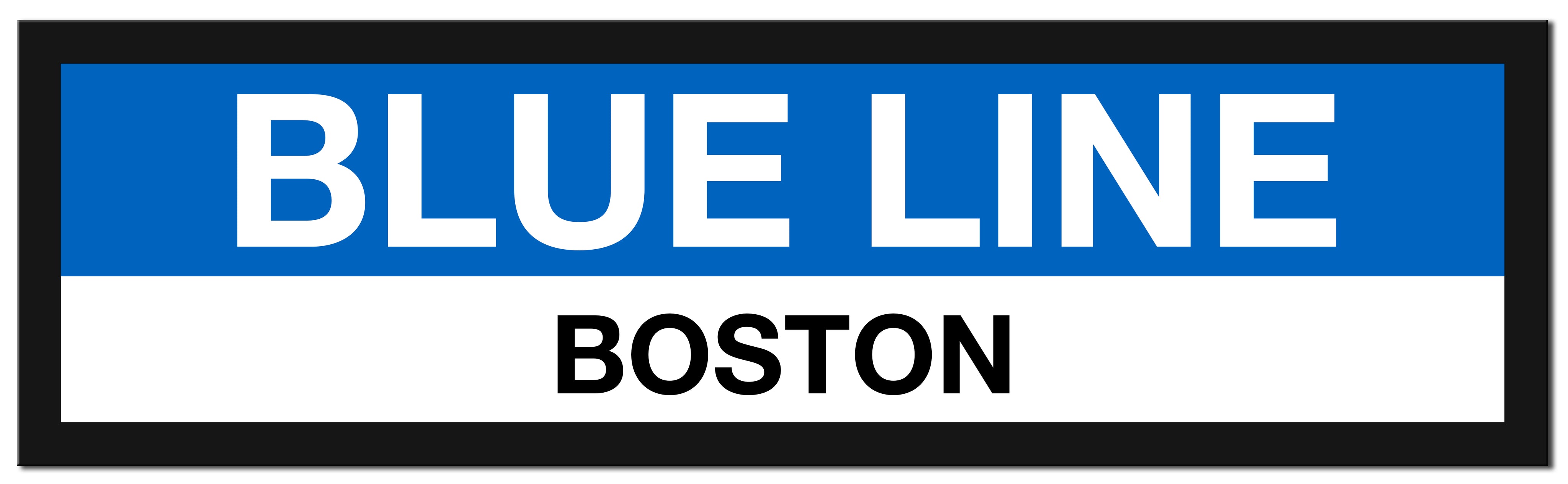Framed MBTA BLUE LINE Station Signs – MBTAgifts