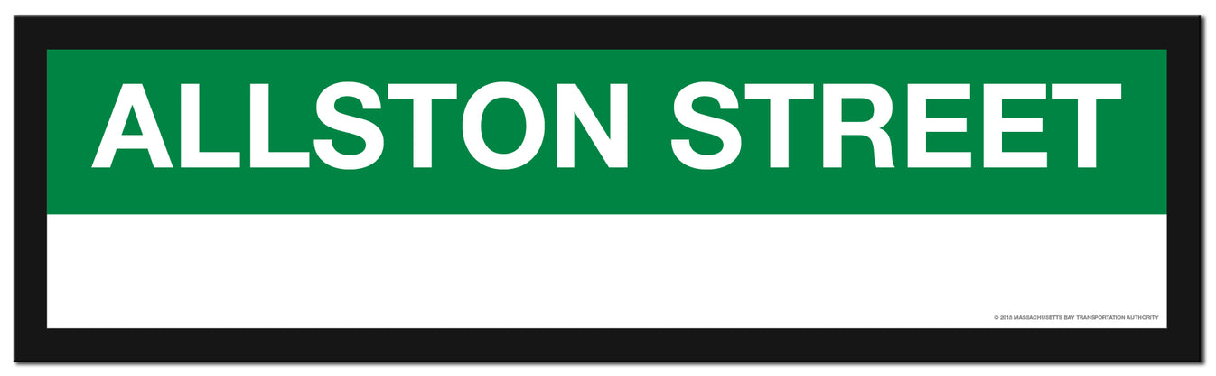 Boston MBTA GREEN LINE Framed Replica Station Signs – MBTAgifts