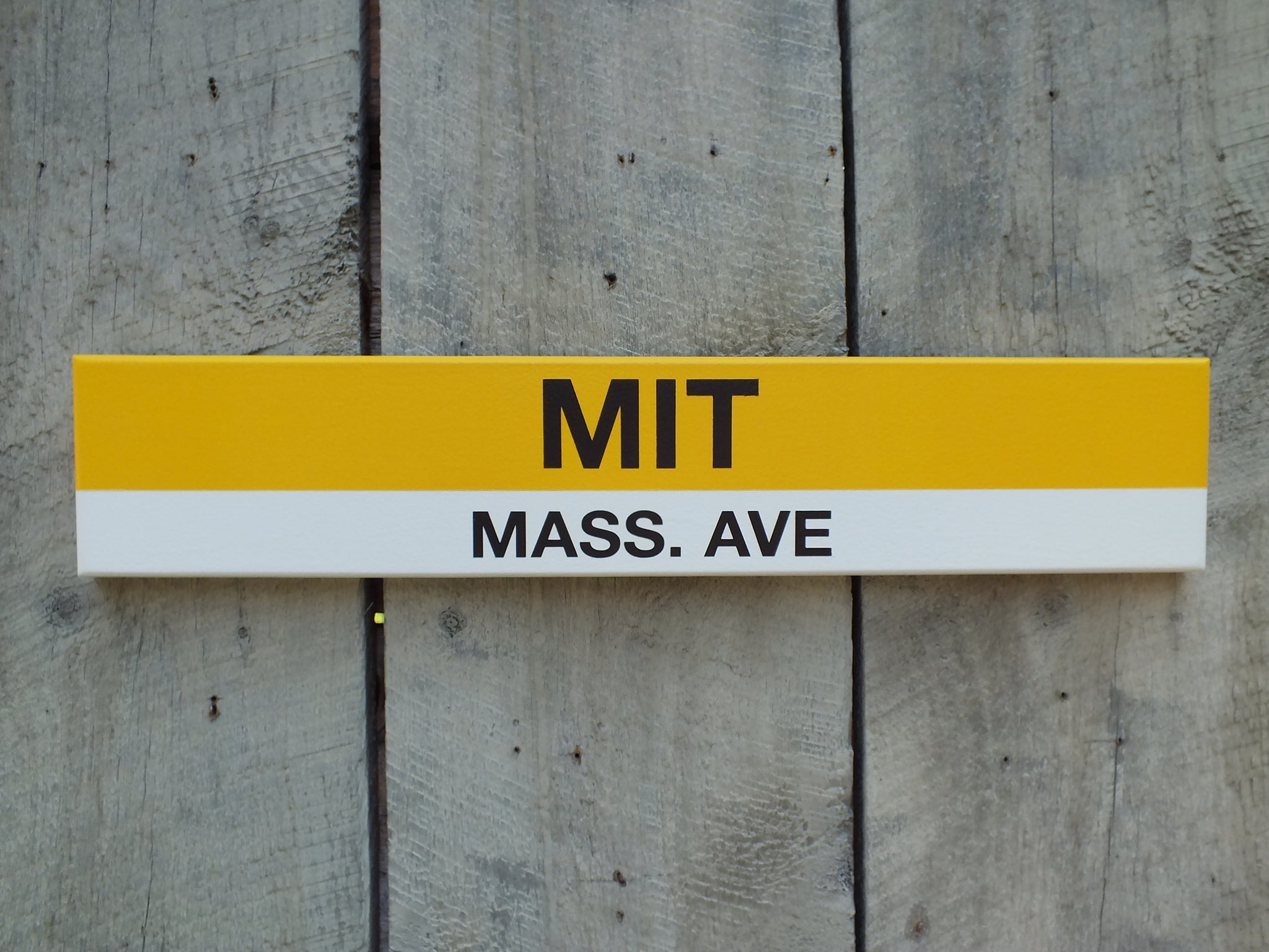 MBTA MIT Mass. Ave Bus Stop Replica Wood Sign (22") – MBTAgifts