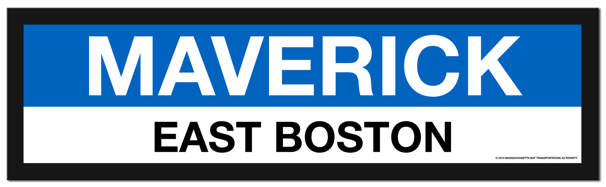 Framed MBTA BLUE LINE Station Signs – MBTAgifts