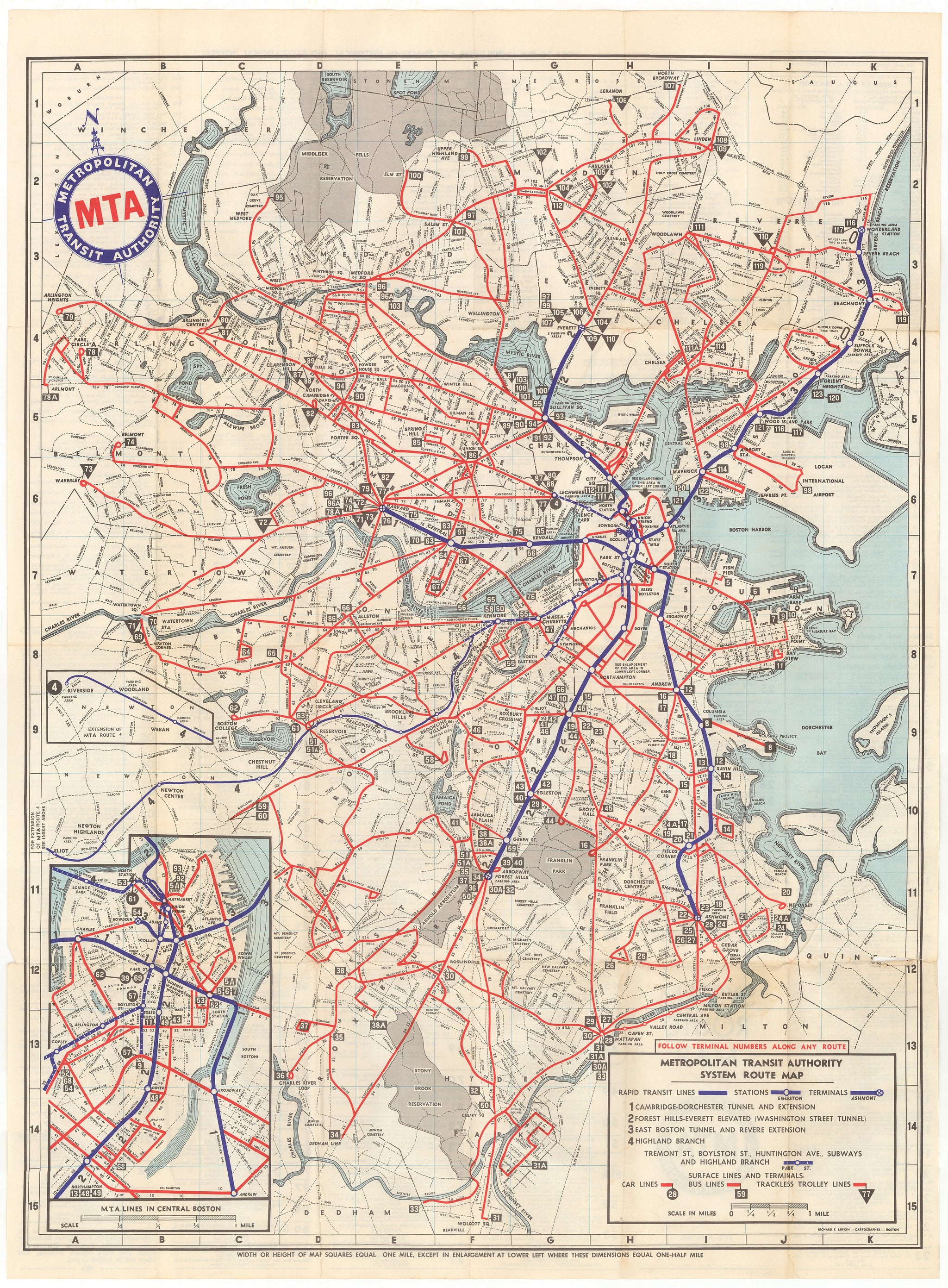 1961 MTA System Map – MBTAgifts